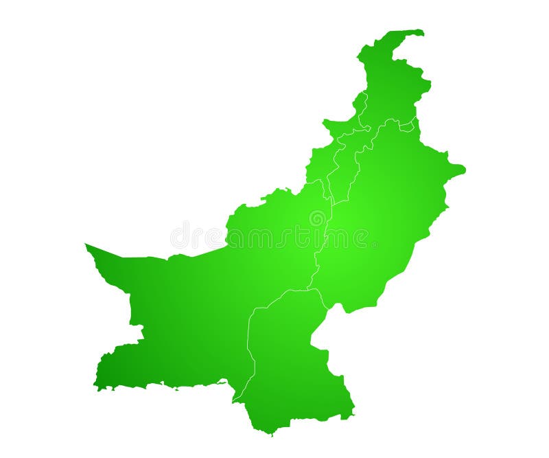 Pakistan Administrative Map. Province Map of Pakistan, Blank Map, Empty ...