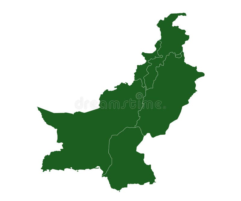 Pakistan Administrative Map. Province Map of Pakistan, Blank Map, Empty ...