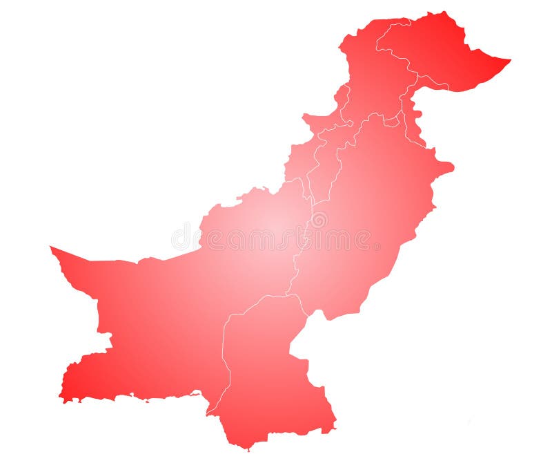 Pakistan Administrative Map. Province Map of Pakistan, Blank Map, Empty ...