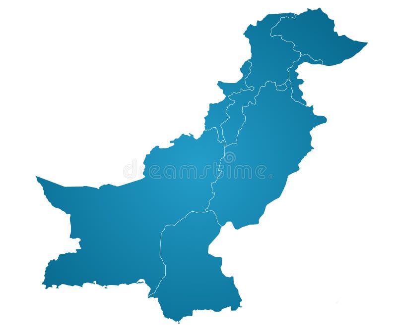 Pakistan Administrative Map. Province Map of Pakistan, Blank Map, Empty ...