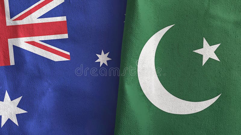Australia and Pakistan Two Flags Stock Illustration - Illustration of ...