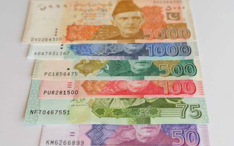 Pakistan Commemorative New 75 Rupees Notes with Portraits of Quaid-e ...