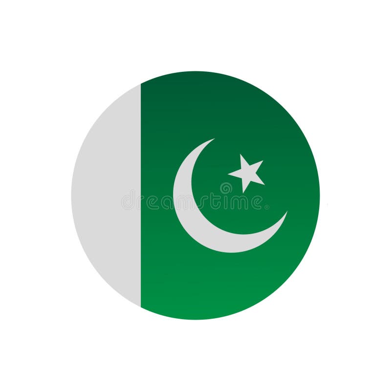 Pakistan Circle Flag Vector Design Stock Vector - Illustration of label ...