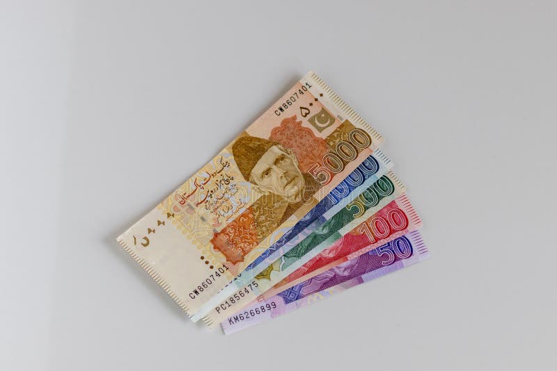 Pakistan Currency Notes of 5000 Rupees New Banknotes Stock Image ...