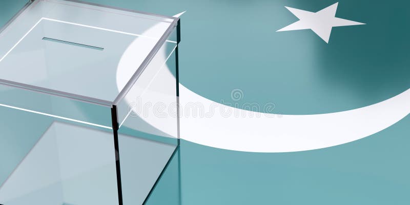 Pakistan Elections, Voting Box and National Flag. 3d Stock Illustration ...