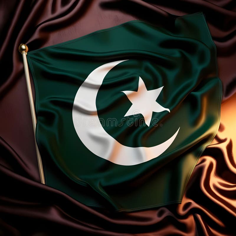 Pakistan flag stock illustration. Illustration of south - 339443076