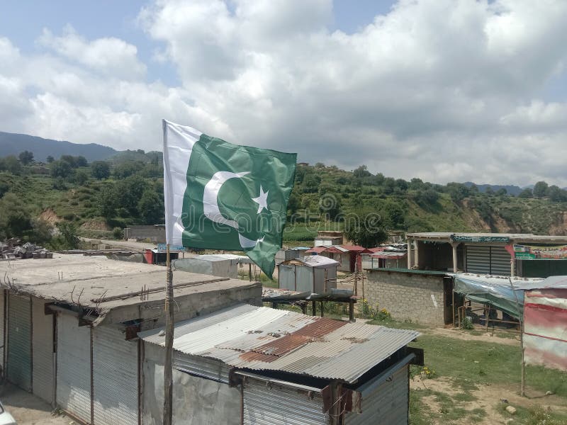 Pakistan Flag Beautiful Valley Stock Photo - Image of pakistan ...
