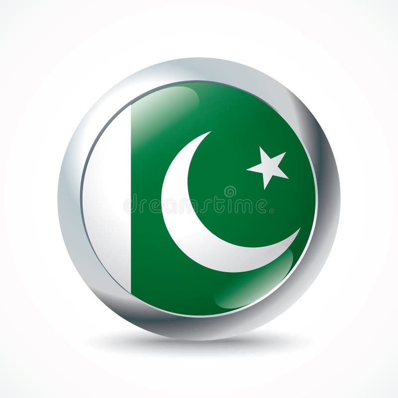 Pakistan flag button stock vector. Illustration of flag - 125166632
