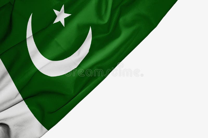 National Pakistani Flag With A Moon And A Star. Stock Illustration ...