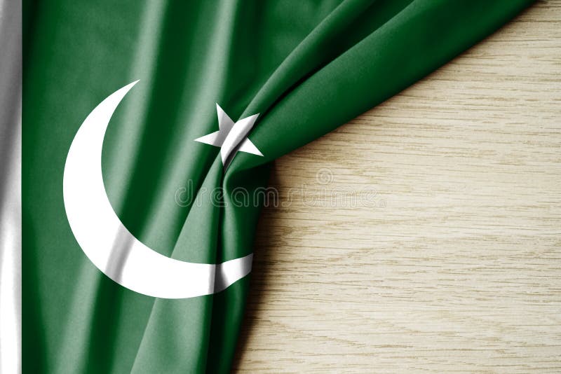 Pakistan Flag. Fabric Pattern Flag of Pakistan. 3d Illustration Stock ...