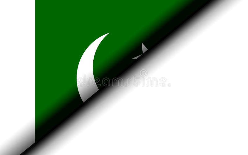 Pakistan Flag Folded in Half Stock Illustration - Illustration of flag ...
