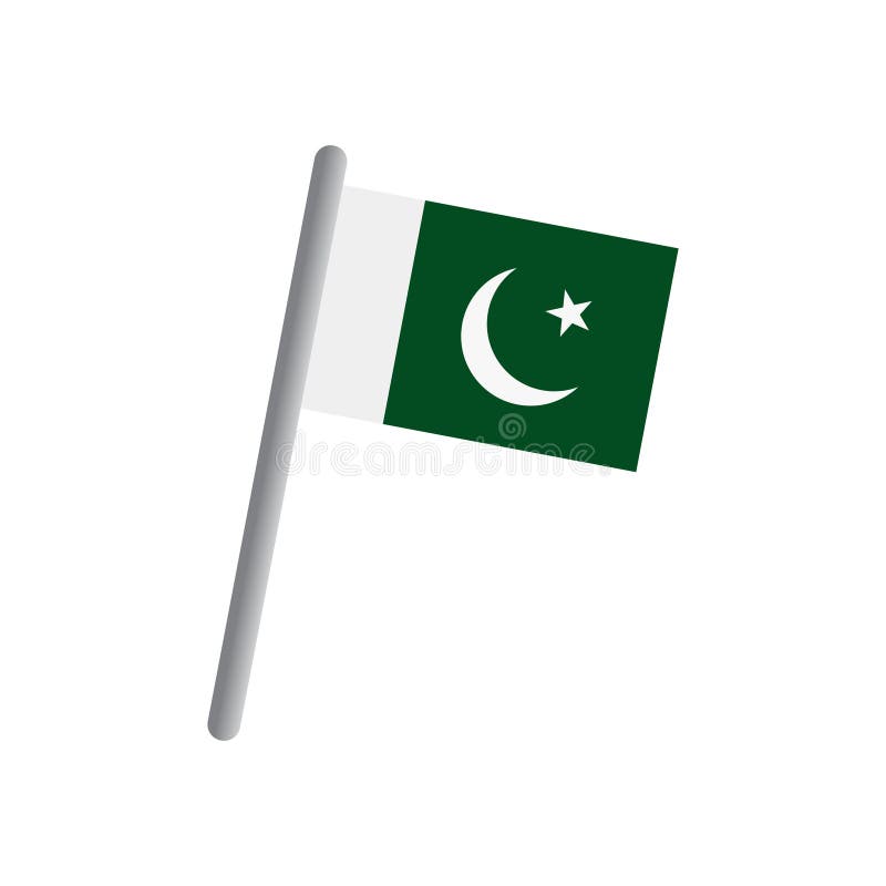 Pakistan flag icon vector stock vector. Illustration of travel - 311013324