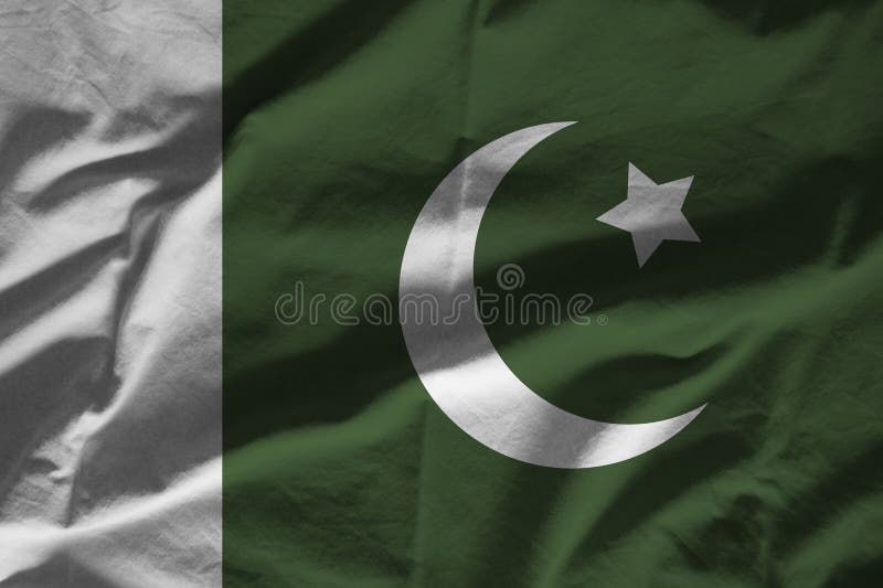 Pakistan flag with texture stock photo. Image of islamic - 392113410