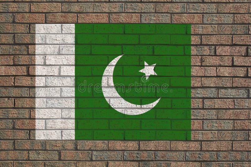 Pakistan flag on wall stock illustration. Illustration of texture - 7424223
