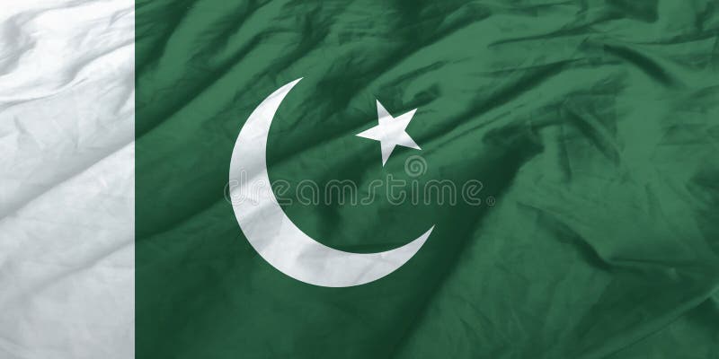 Pakistan Flag Waving Close Up Stock Image - Image of fabric, waving ...