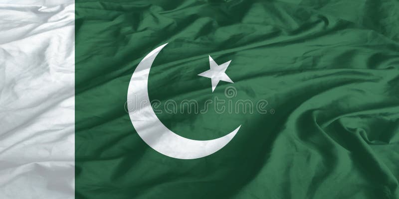 Pakistan Flag Waving Close Up Stock Image - Image of wind, national ...