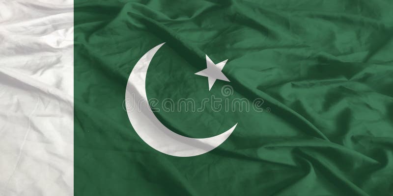 Pakistan Flag Waving Close Up Stock Image - Image of silk, freedom ...
