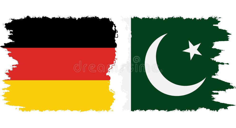Pakistan and Germany Grunge Flags Connection Vector Stock Vector ...