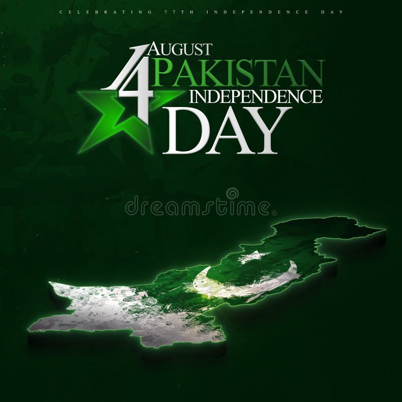 Pakistan Independence Day 14 August 1947 Illustration. Stock ...