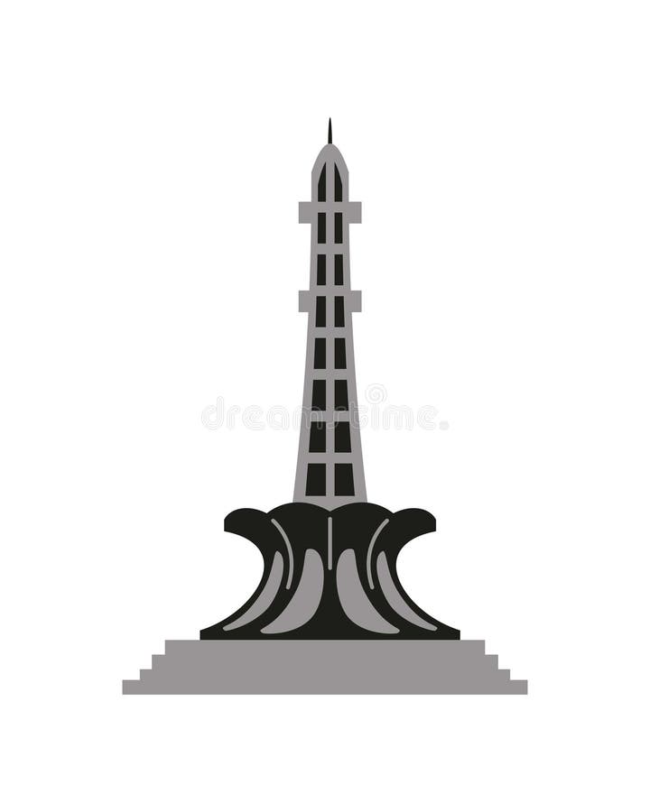 Minar E Pakistan Vector Design Stock Illustration - Illustration of ...