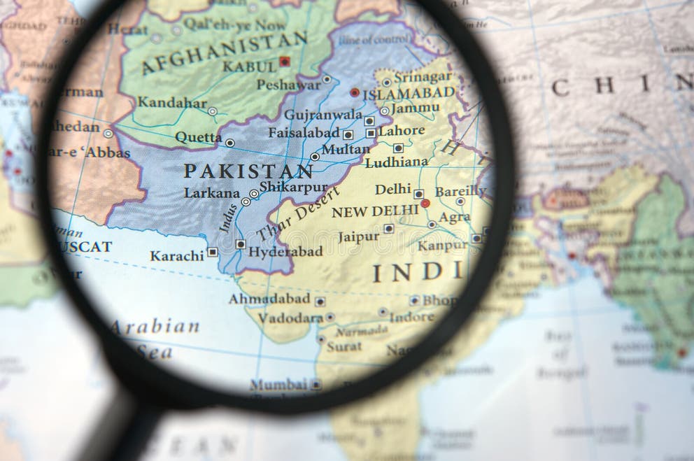 Pakistan on a map stock image. Image of location, kabul - 23407115