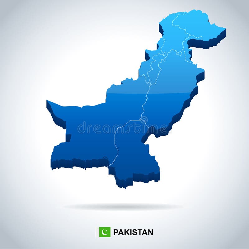 Pakistan - Map and Flag Illustration Stock Illustration - Illustration ...