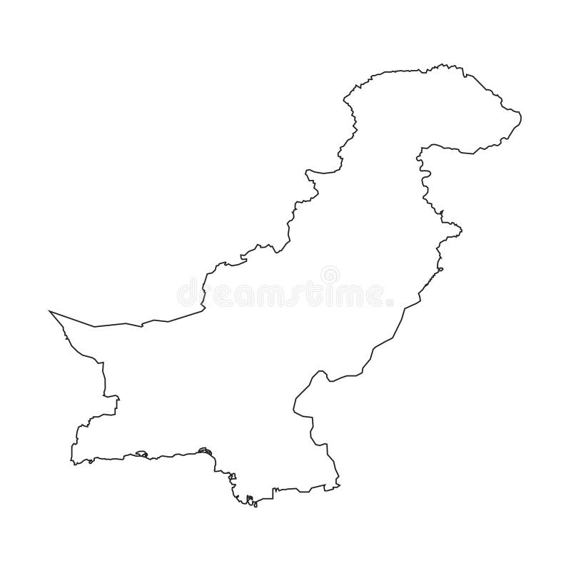 Pakistan map icon vector stock illustration. Illustration of white ...