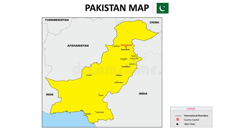 Pakistan Map. Political Map of Pakistan Stock Vector - Illustration of ...