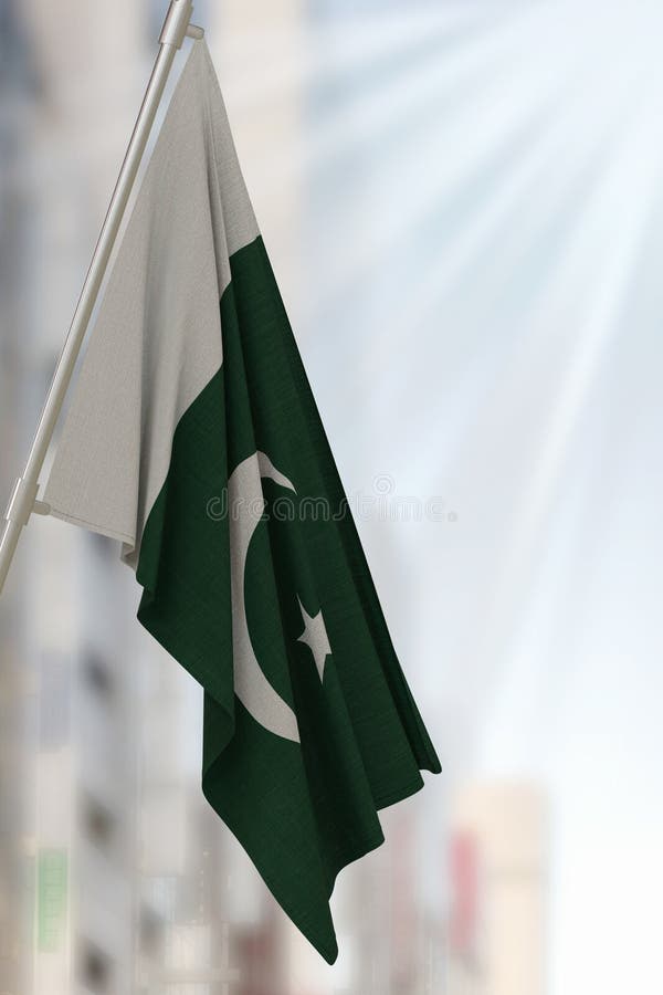 Pakistan National Flag. Render 3D Stock Illustration - Illustration of ...