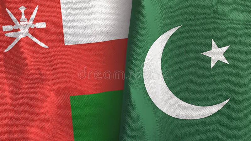 Pakistan and Oman Two Half Flags Together Stock Illustration ...