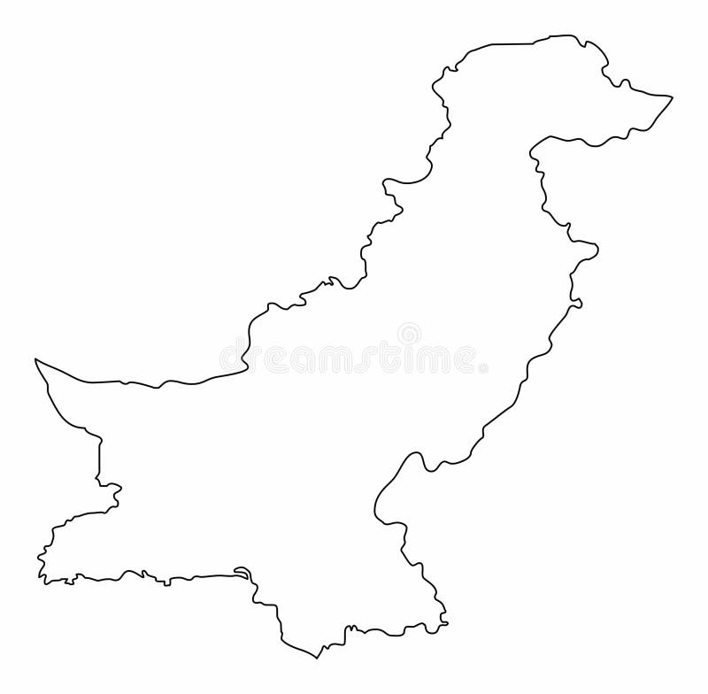 Pakistan outline map stock vector. Illustration of abstract - 329796651