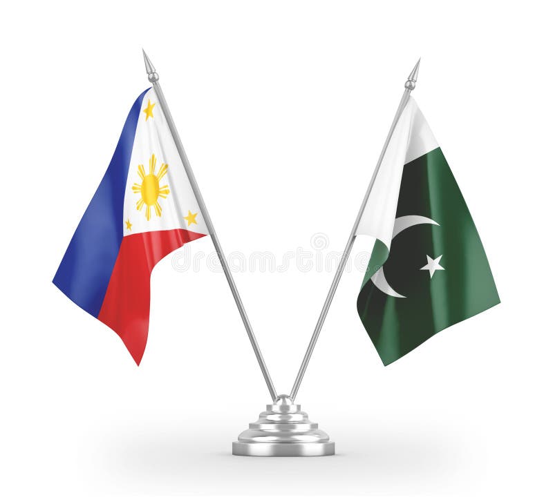 Pakistan and Philippines Flags. 3D Waving Flag Design. Pakistan ...