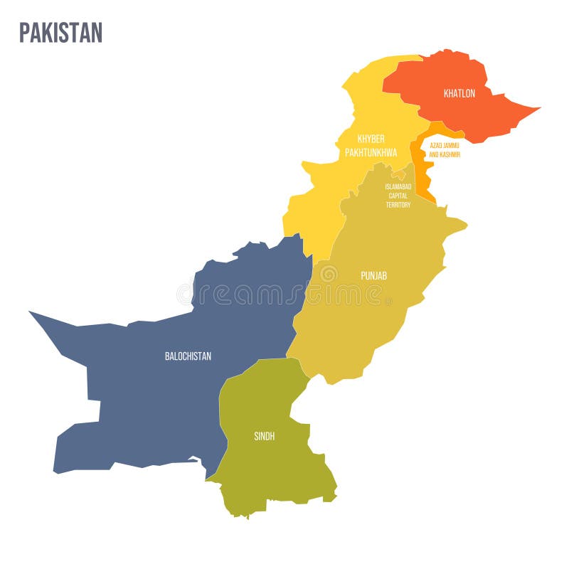 Pakistan Political Map of Administrative Divisions Stock Vector ... Pakistan Political Map of Administrative Divisions Stock Vector ...