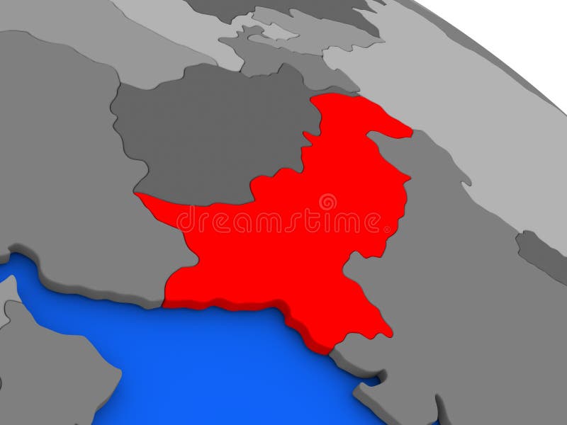 Pakistan in red stock illustration. Illustration of islamic - 80789995