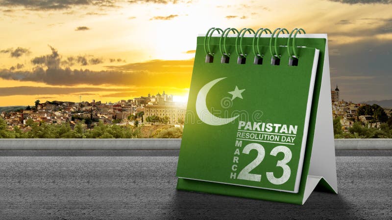 Pakistan Resolution Day stock illustration. Illustration of celebration ...
