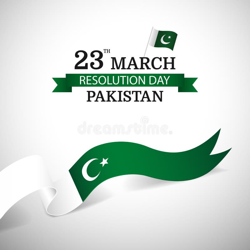 Pakistan Resolution Day stock vector. Illustration of date - 242178678