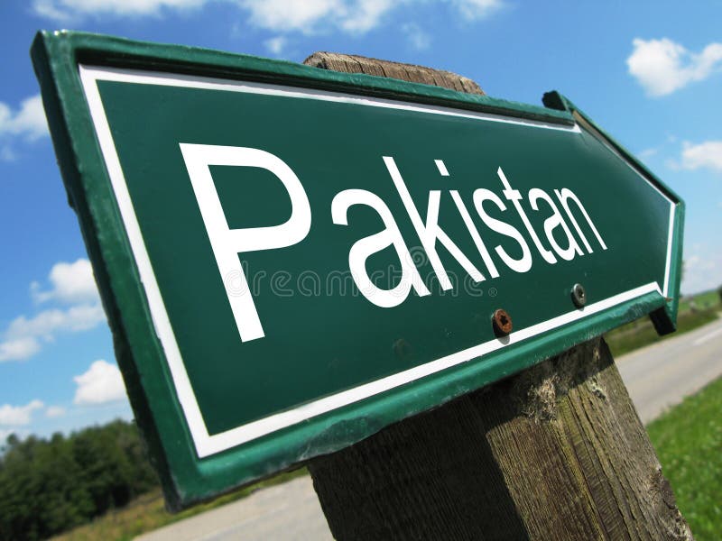 PAKISTAN road sign stock photo. Image of goal, pakistan - 37404256