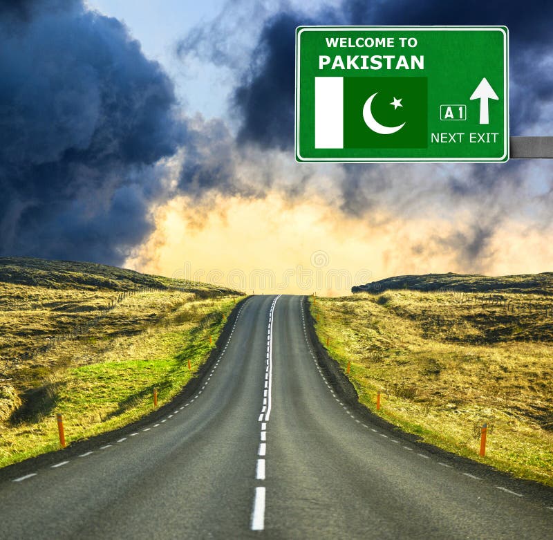 PAKISTAN Road Sign Isolated on White Stock Image - Image of information ...
