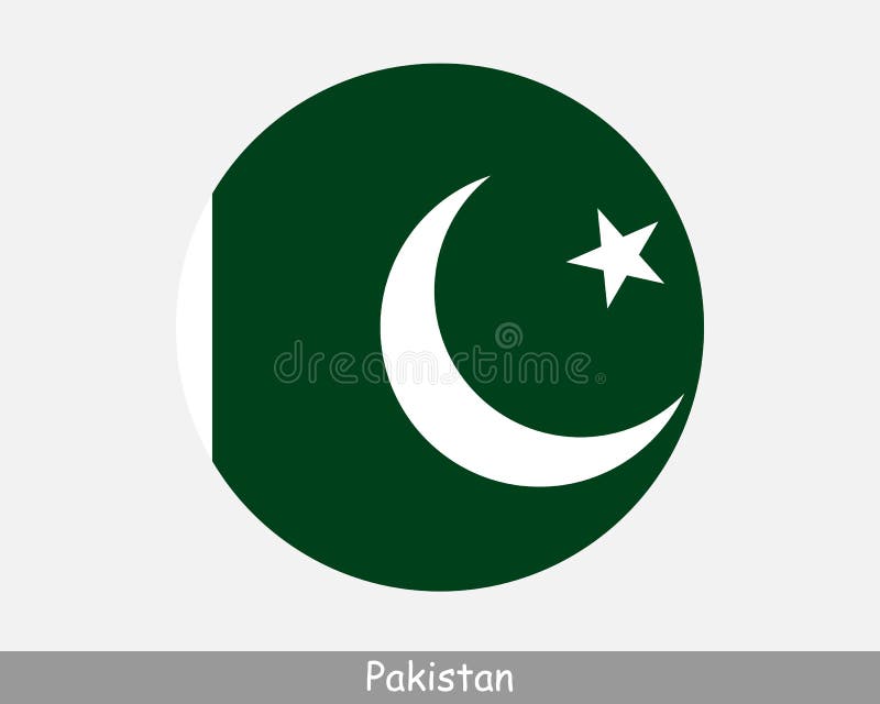 Pakistan Round Circle Flag. Pakistani Circular Button Banner Icon Stock ...
