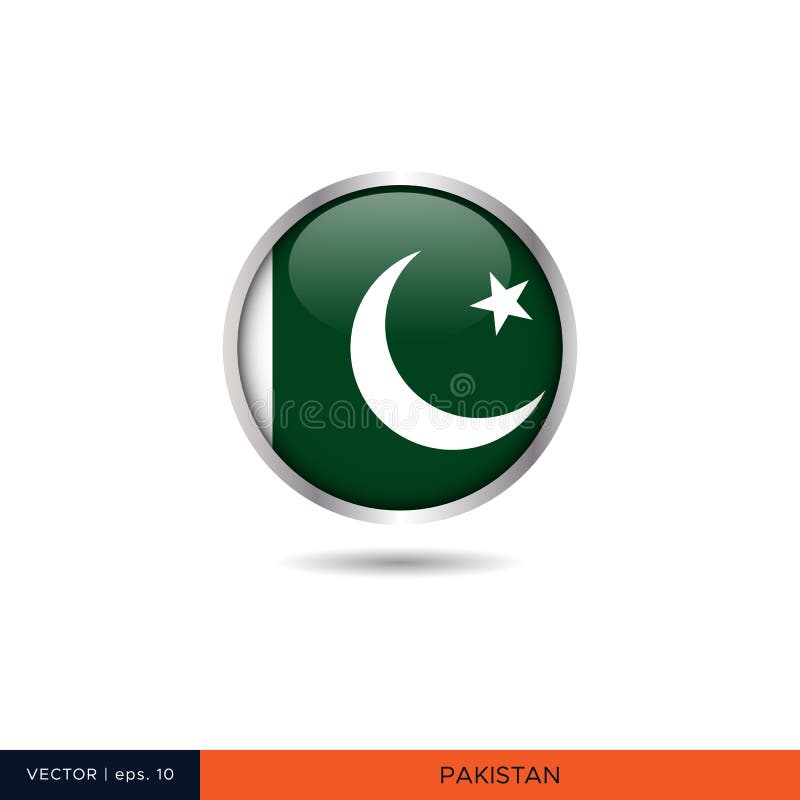 Pakistan Round Flag Vector Design. Stock Vector - Illustration of ...