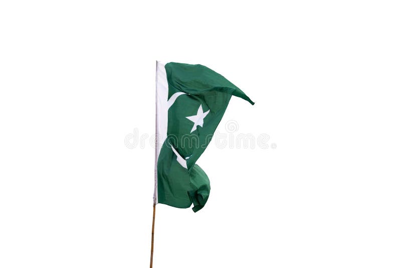 Pakistan S National Flag Flies in the Sky Stock Image - Image of ...