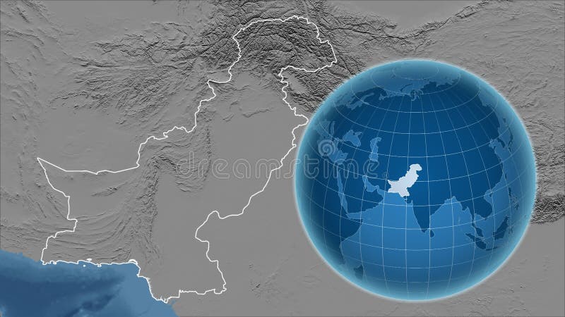Pakistan and Globe. Bumps stock footage. Video of administrative ...
