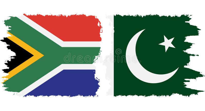 Pakistan and South Africa Grunge Flags Connection Vector Stock Vector ...