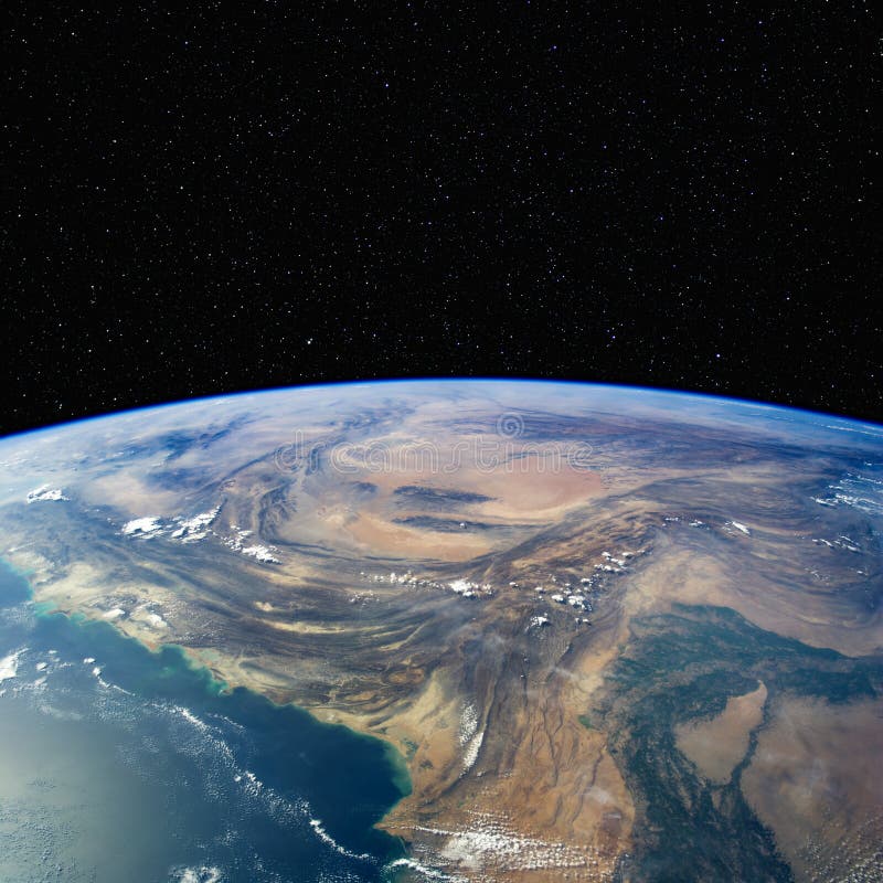 Pakistan from space stock image. Image of science, satellite - 223192729