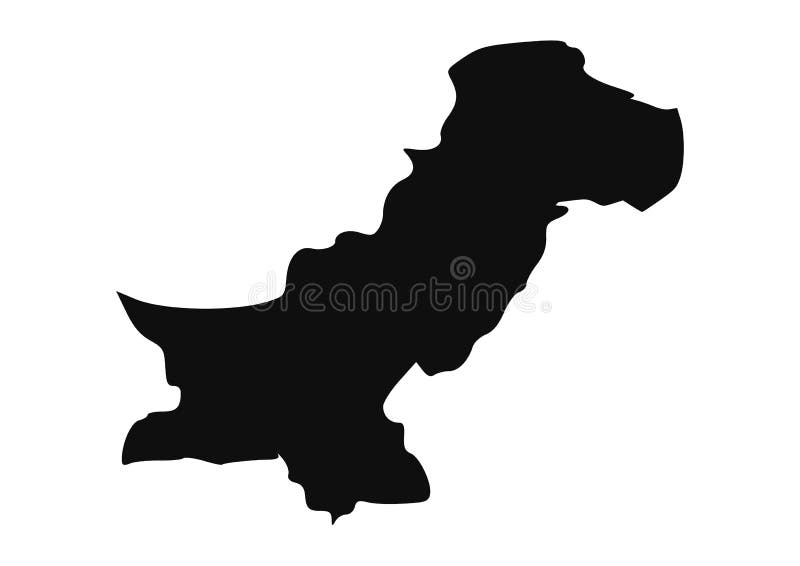 Pakistan State Map Vector Silhouette Stock Vector - Illustration of ...