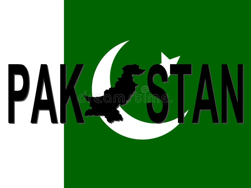 Pakistan text with map stock vector. Illustration of pakistani - 3816559