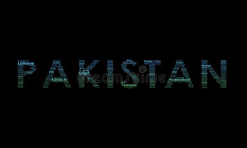 Pakistan Typography Illustration Stock Photo - Image of abbotabad ...