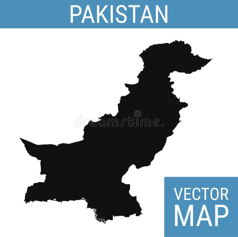 Pakistan Vector Map with Title Stock Vector - Illustration of line ...