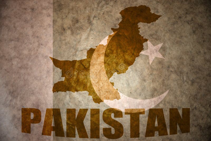 Pakistan vintage map stock image. Image of material, ensign - 95499613