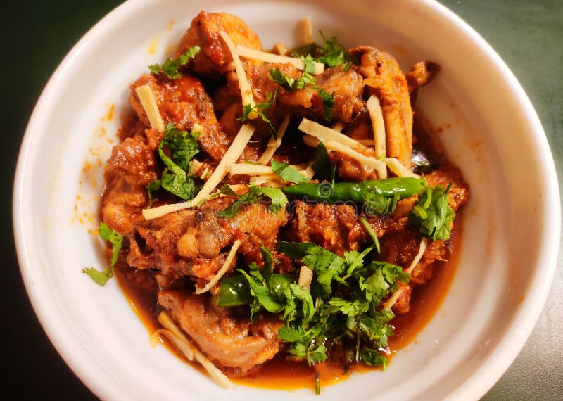 Pakistani Chicken Karahi stock photo. Image of meal - 262929324